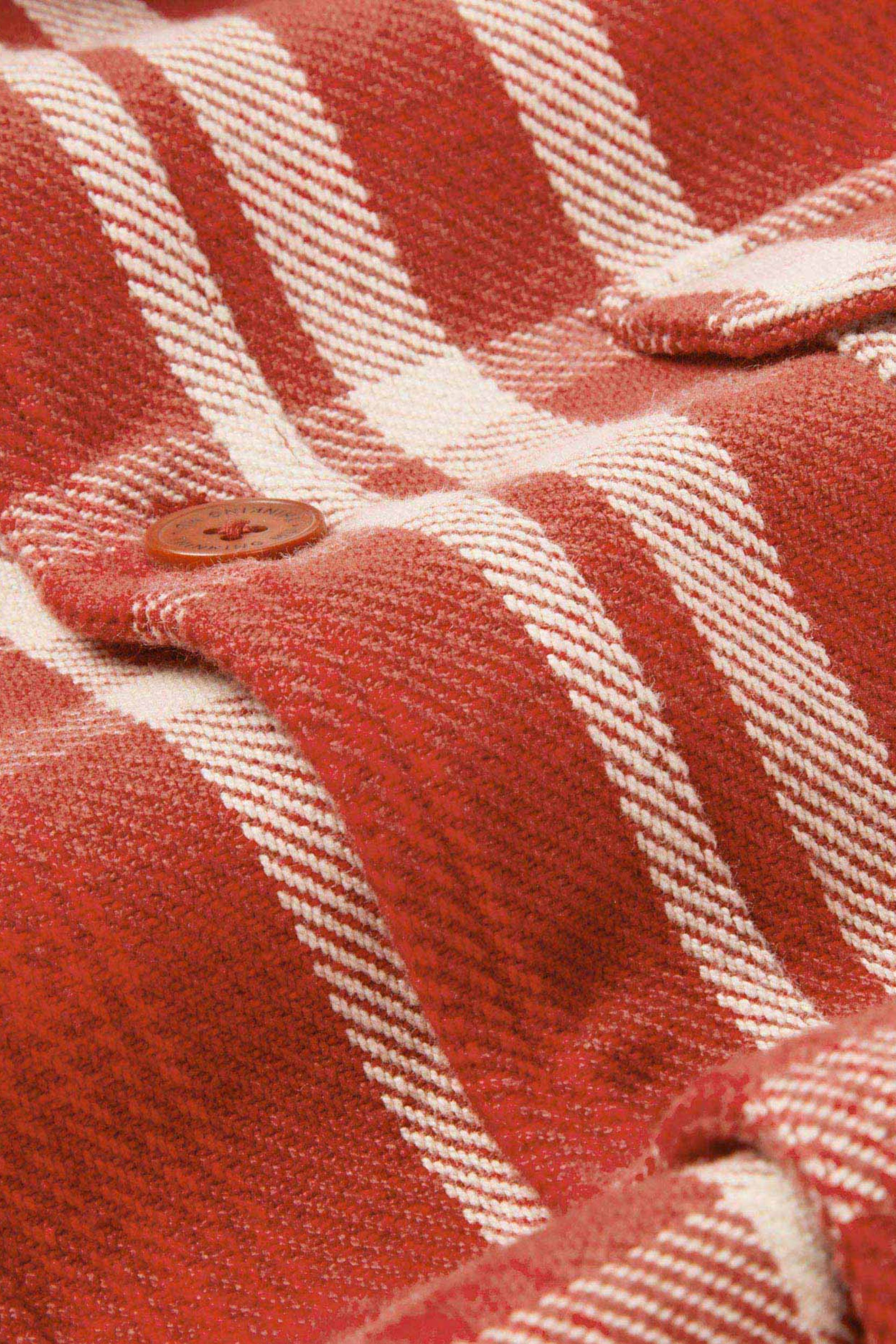 Thinking MU Overshirt Lucas Chili Heavy Checks Rot | Loveco